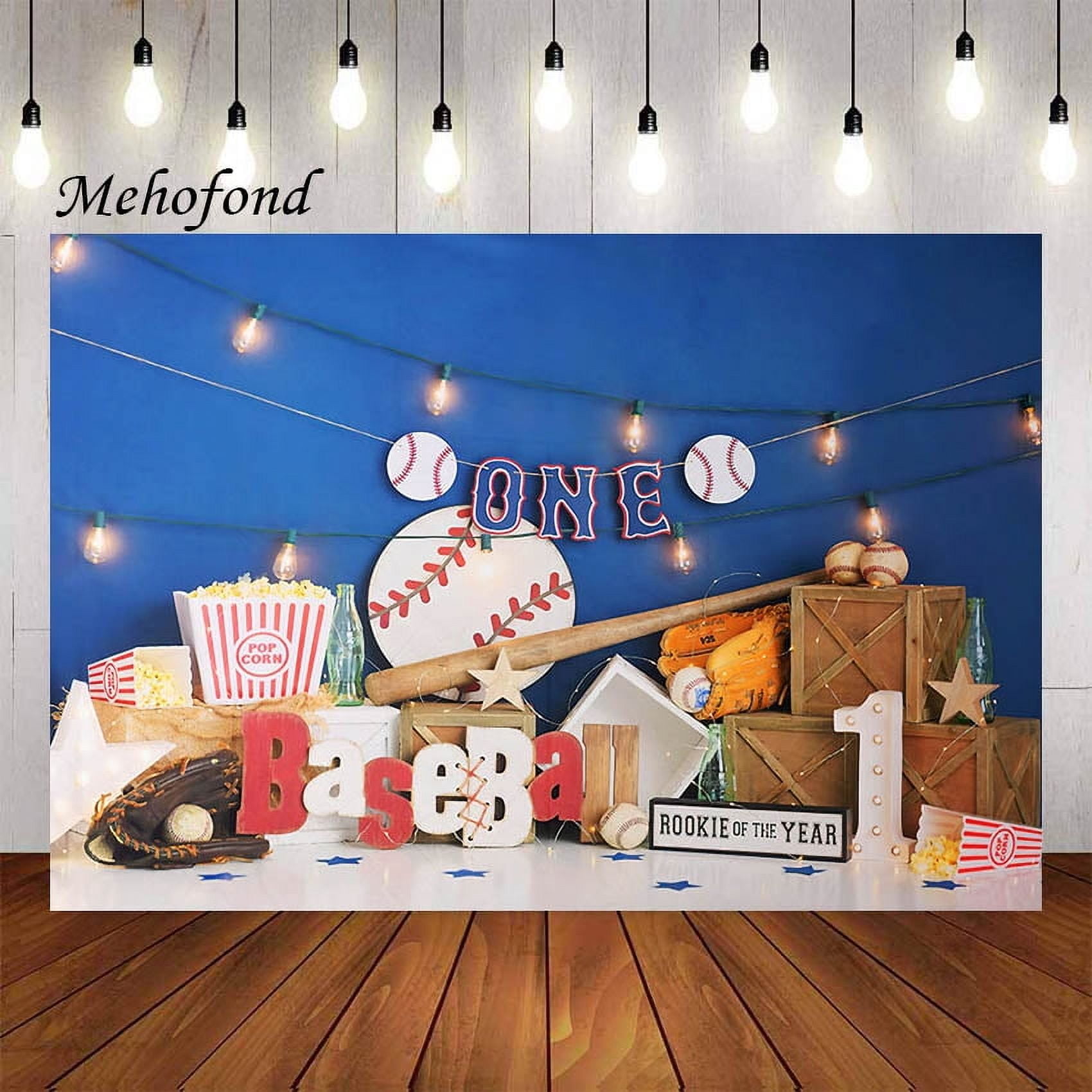 Baseball Rookie of The Year Boys 1st Birthday Party Cake Smash rations ...