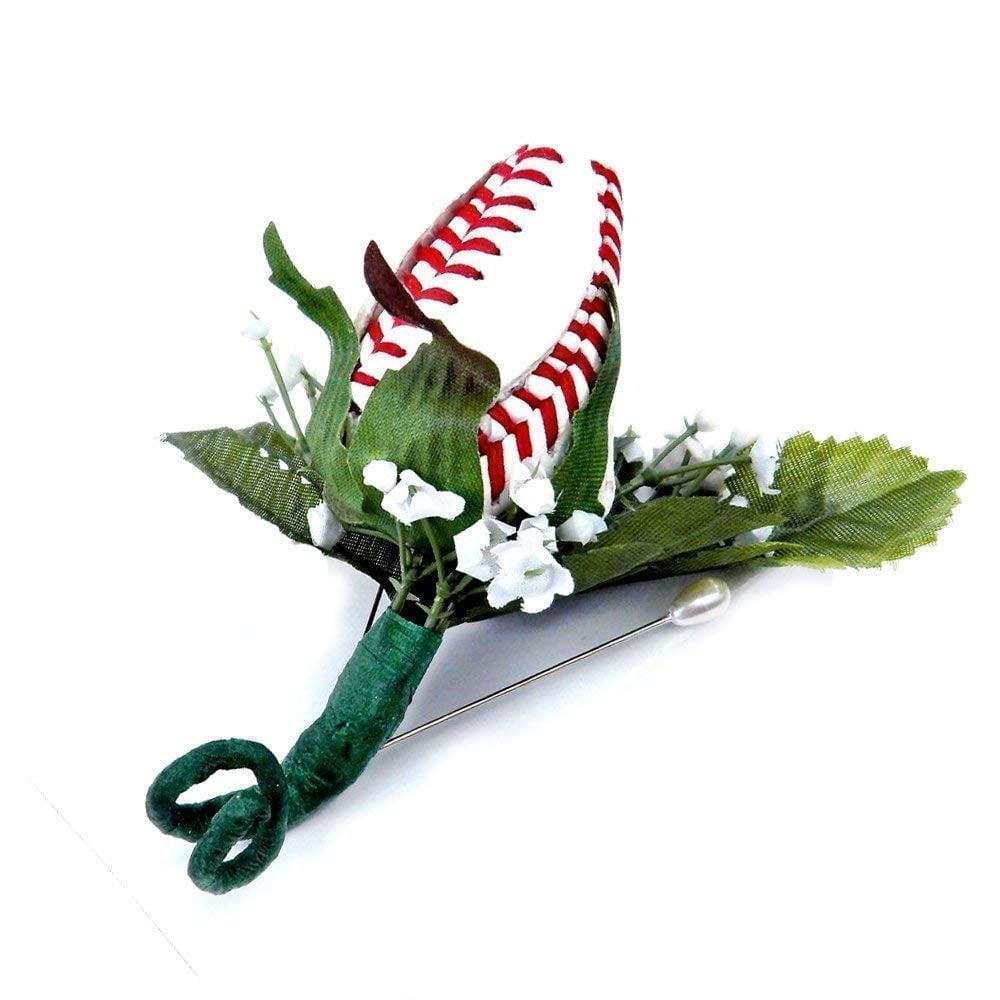 Baseball Rose Boutonniere with Gift Box - Handmade with Premium Full ...