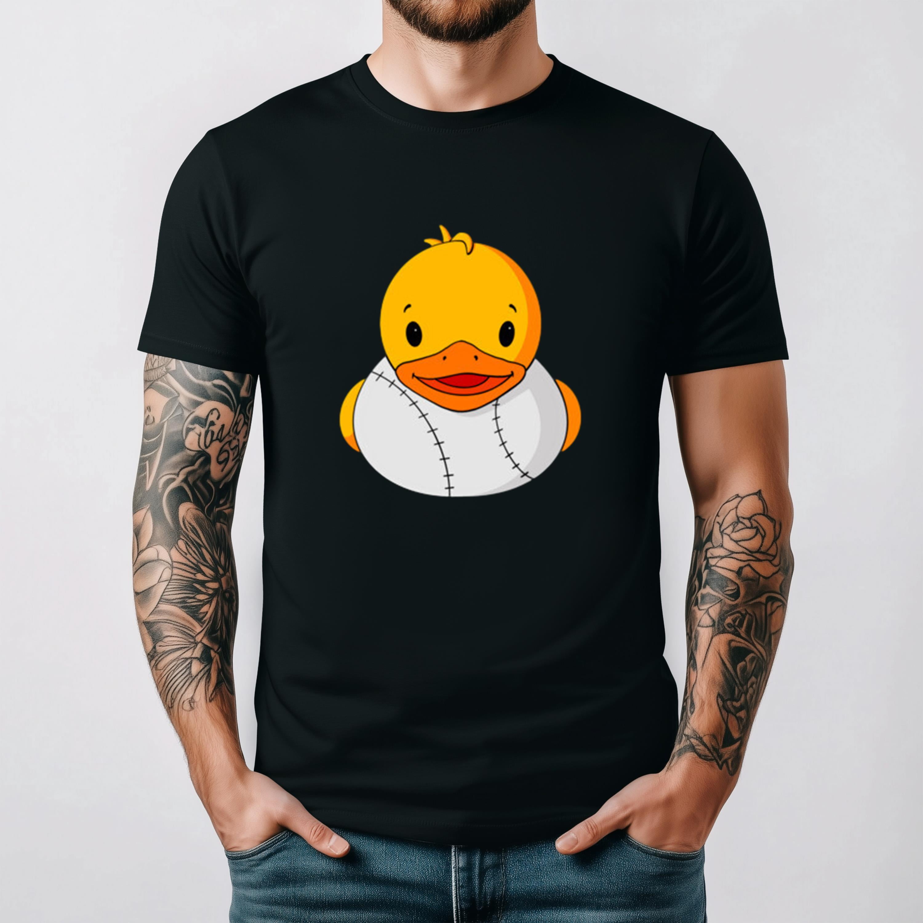 Baseball Rubber Duck Funny Sport Game Ball Bat Toy Unisex T-Shirt up to ...