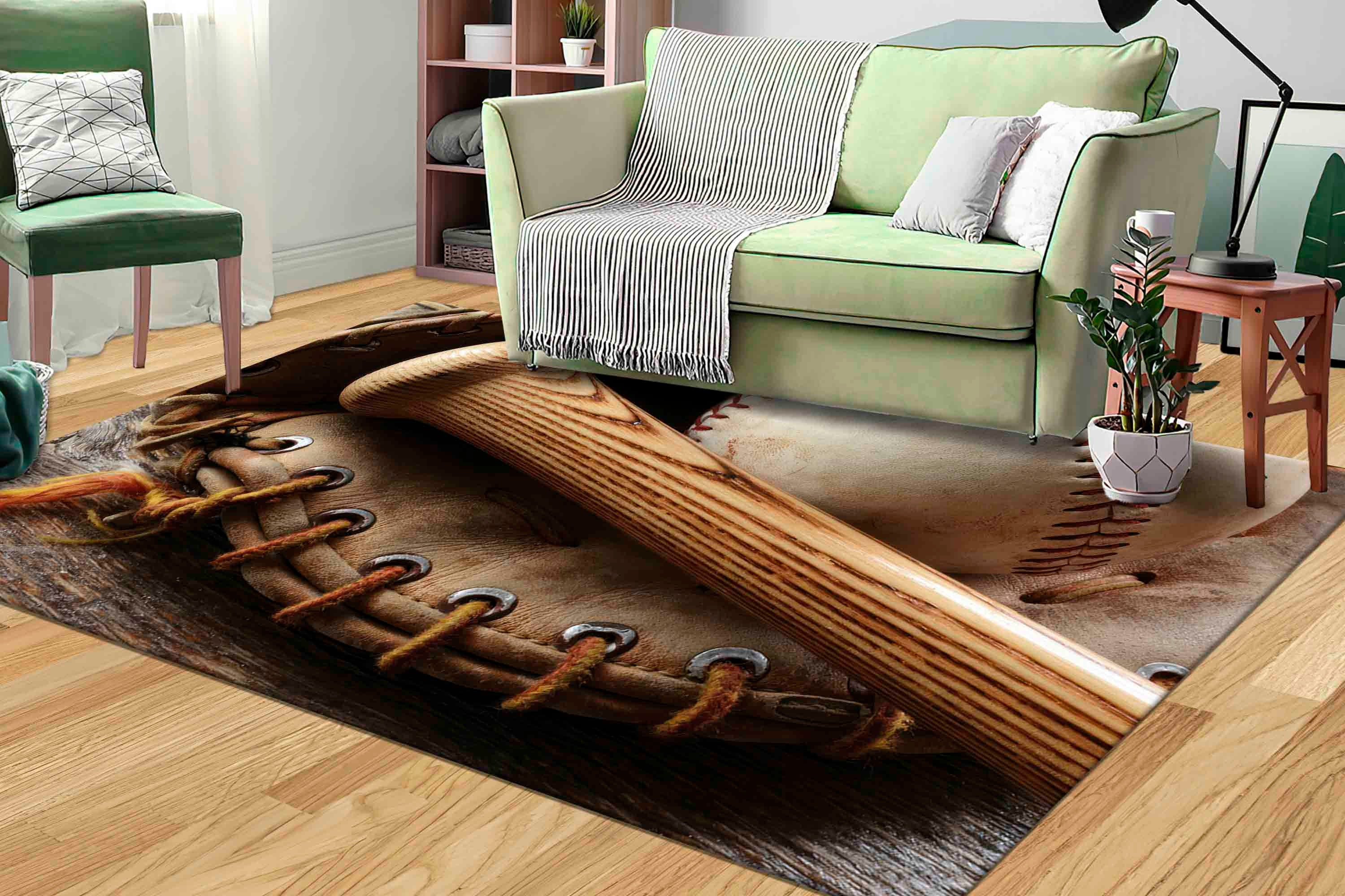 Baseball Rugs, Trendy Rug, Modern Rugs, Motivational Rugs, Accent Rug ...