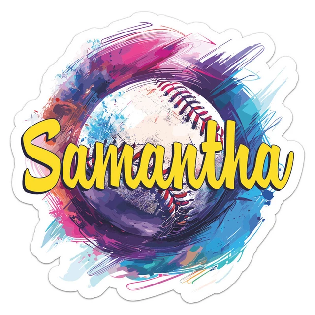 Baseball Samantha Sticker Phone Decal Water Bottle Stickers Car Decals ...