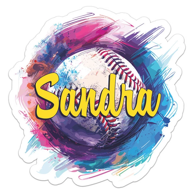 Baseball Sandra Sticker Phone Decal Water Bottle Stickers Car Decals ...