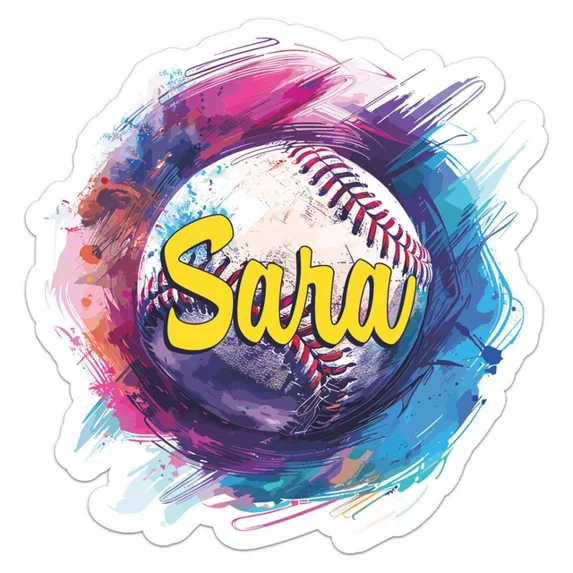 Baseball Sara Sticker Phone Decal Water Bottle Stickers Car Decals ...