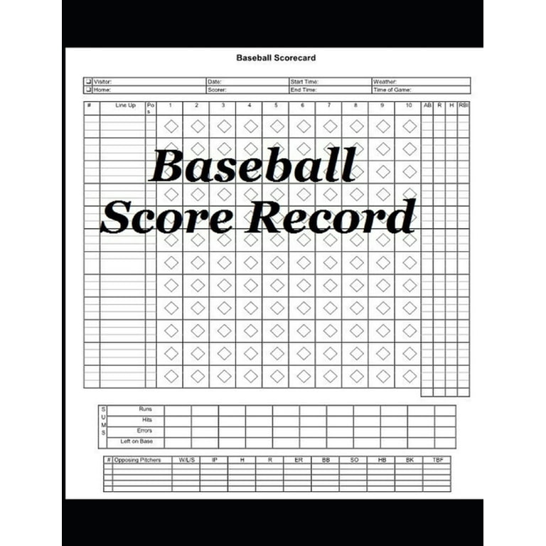 Baseball Scorecard Diamond