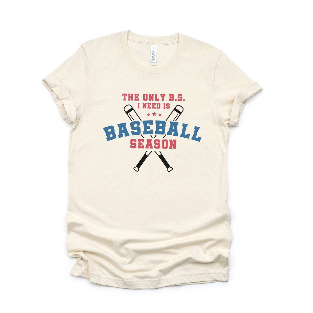 Baseball Season Bats Short Sleeve Graphic Tee Color: Cream Size: LARGE ...