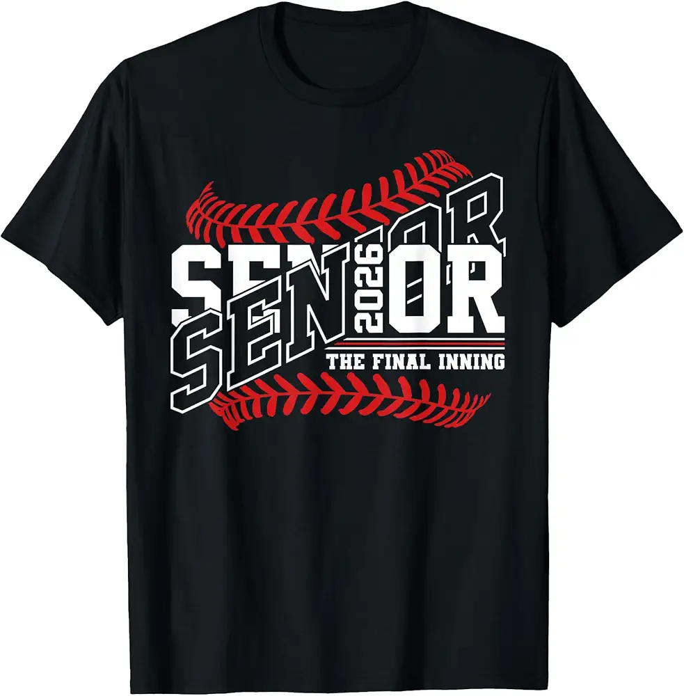 Baseball Senior Class of 2026 Graduation Sports Theme Graphic T-Shirt ...