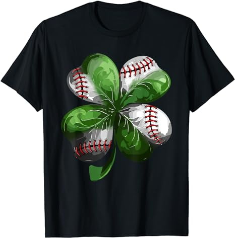 Baseball Shamrock St Patrick's Day Baseball Saint Paddy's T-Shirt ...