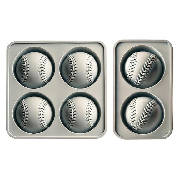Baseball Shape Silicone Ice Mold, Large Ice Sphere Tray for Liquor ...