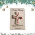 Baseball-Shaped Pocket Blessing X-Mark with Synthetic Leather ...