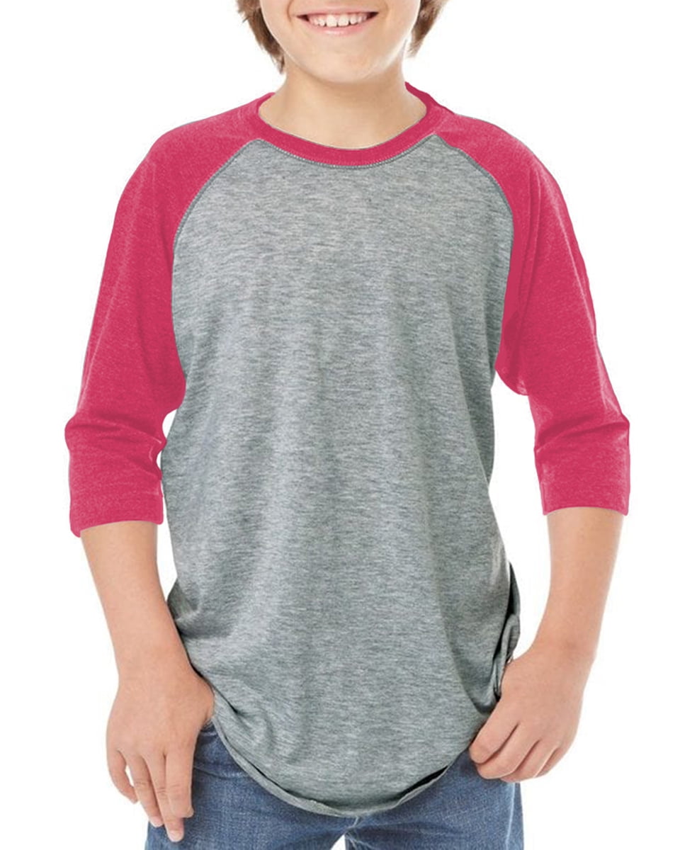 Baseball Shirt Kids Tee Raglan 3/4 Sleeve - S M L XL Tees - Boys Girls ...