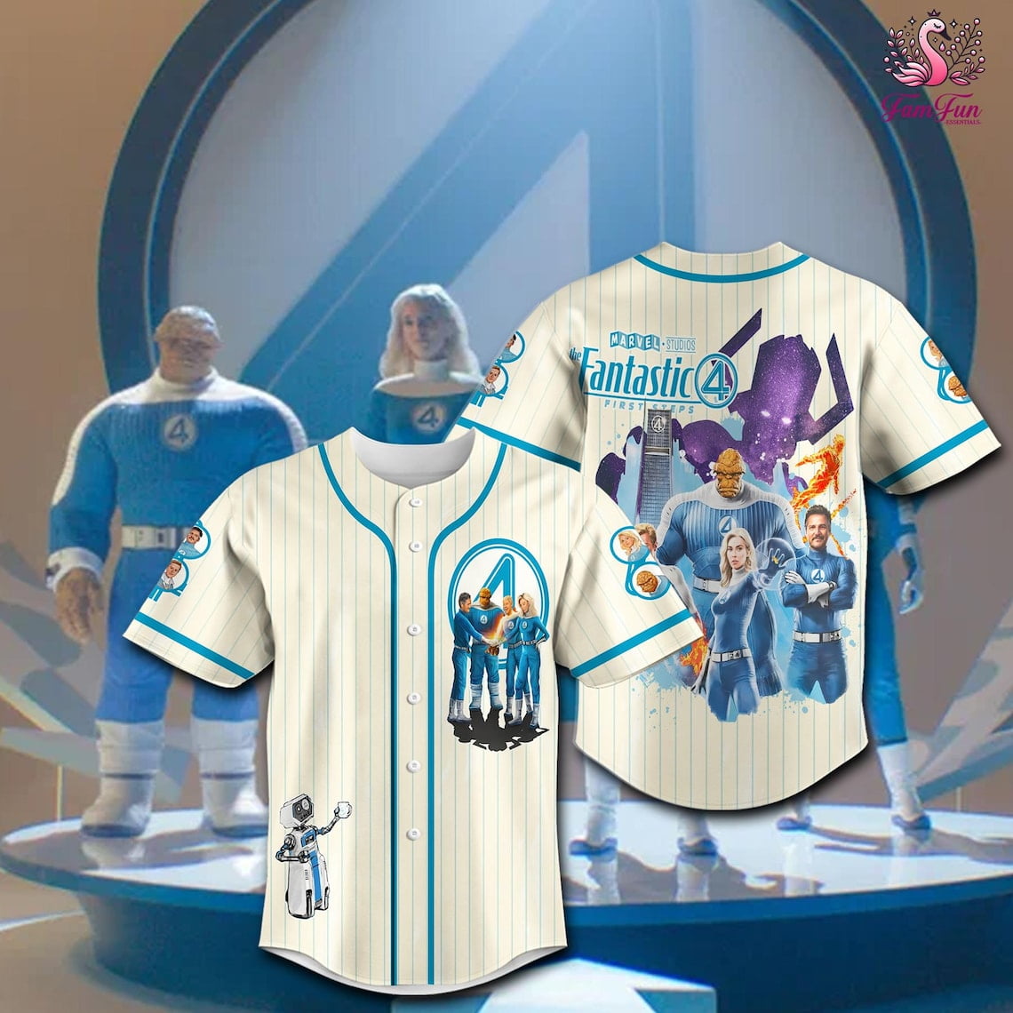 Baseball Shirt The Fantastic Four First Steps, Fantastic Four Jersey ...