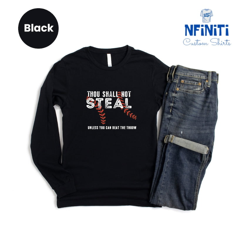 Baseball Shirt: Thou Shall Not Steal SWEATSHIRT All Size S-5XL ...