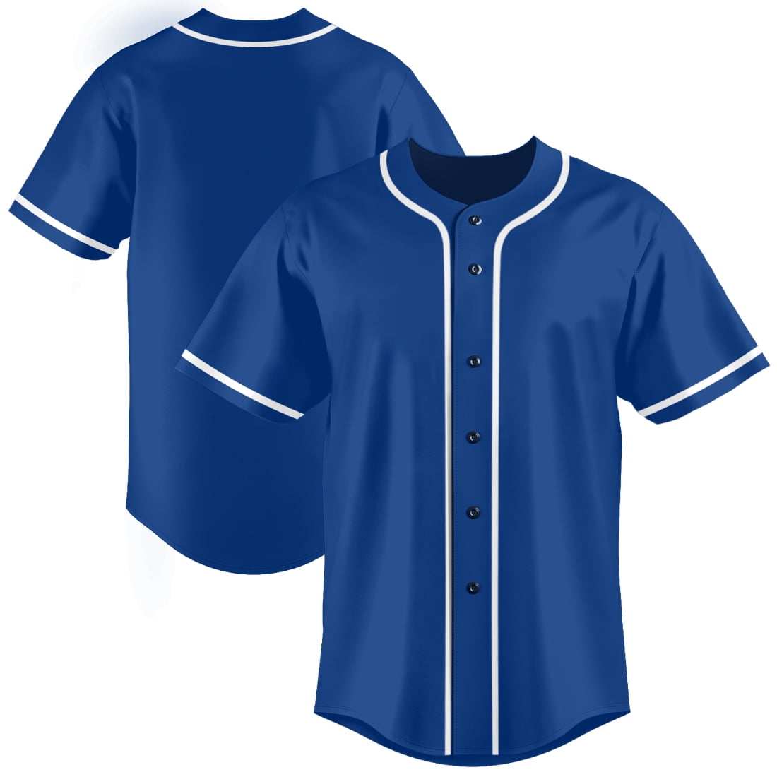 Baseball Short Sleeve Button Down Team Jersey Casual Button Down Shirts ...