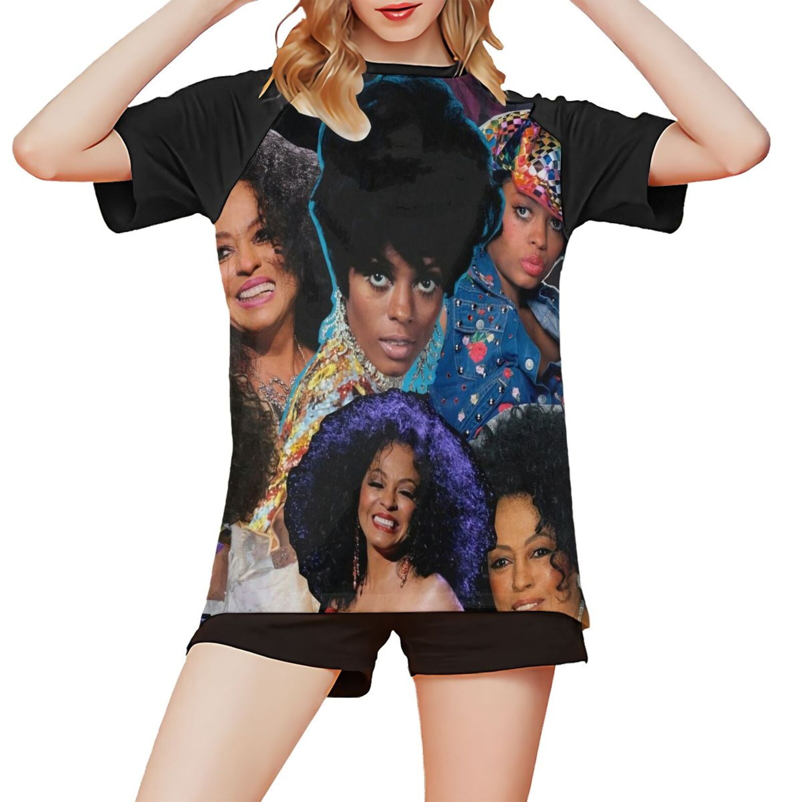 Baseball Short Sleeve T-Shirt Female Novelty Crew Neck Top for Diana ...