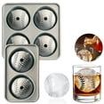 Baseball Silicone Ice Cube Tray, Fun Shape Ice Mold with Funnel, Large ...