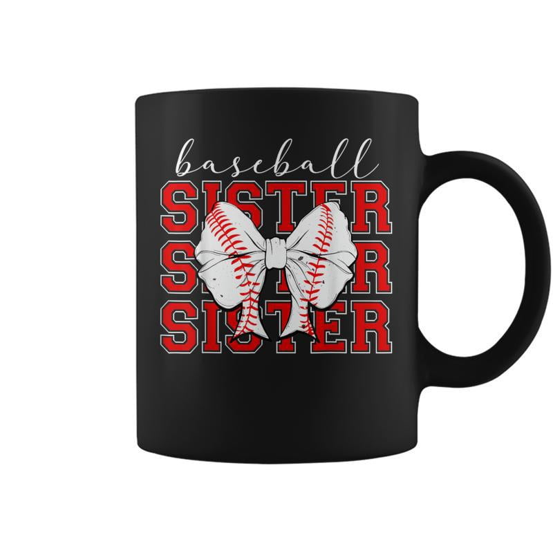 Baseball Sister Coquette Bow Sport Lover Coffee Mugs - Walmart.com