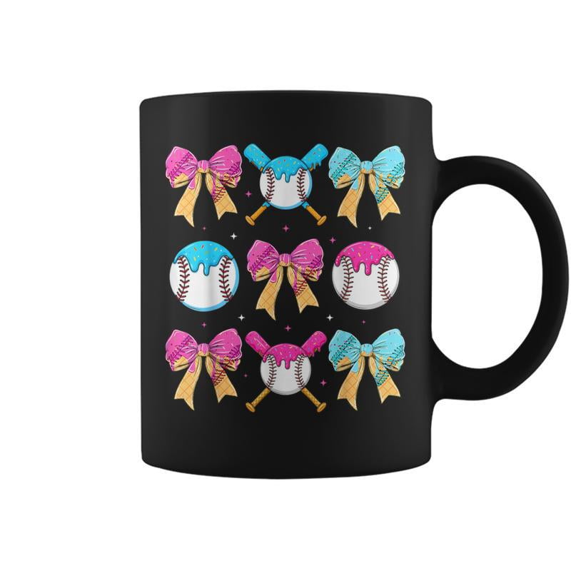 Baseball Sister Drip Bow Ice Cream Drip Girls Sprinkle Youth Coffee ...