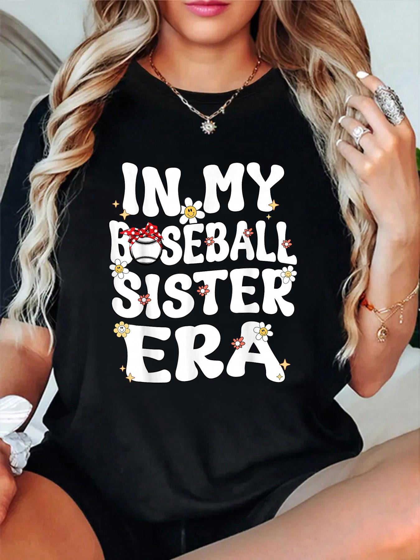 in My Baseball Sister Era Groovy Retro Proud Baseball Sister Relaxed ...
