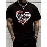 Baseball Sister Heart Proud Baseball Sisters T-Shirt Soft Cotton ...