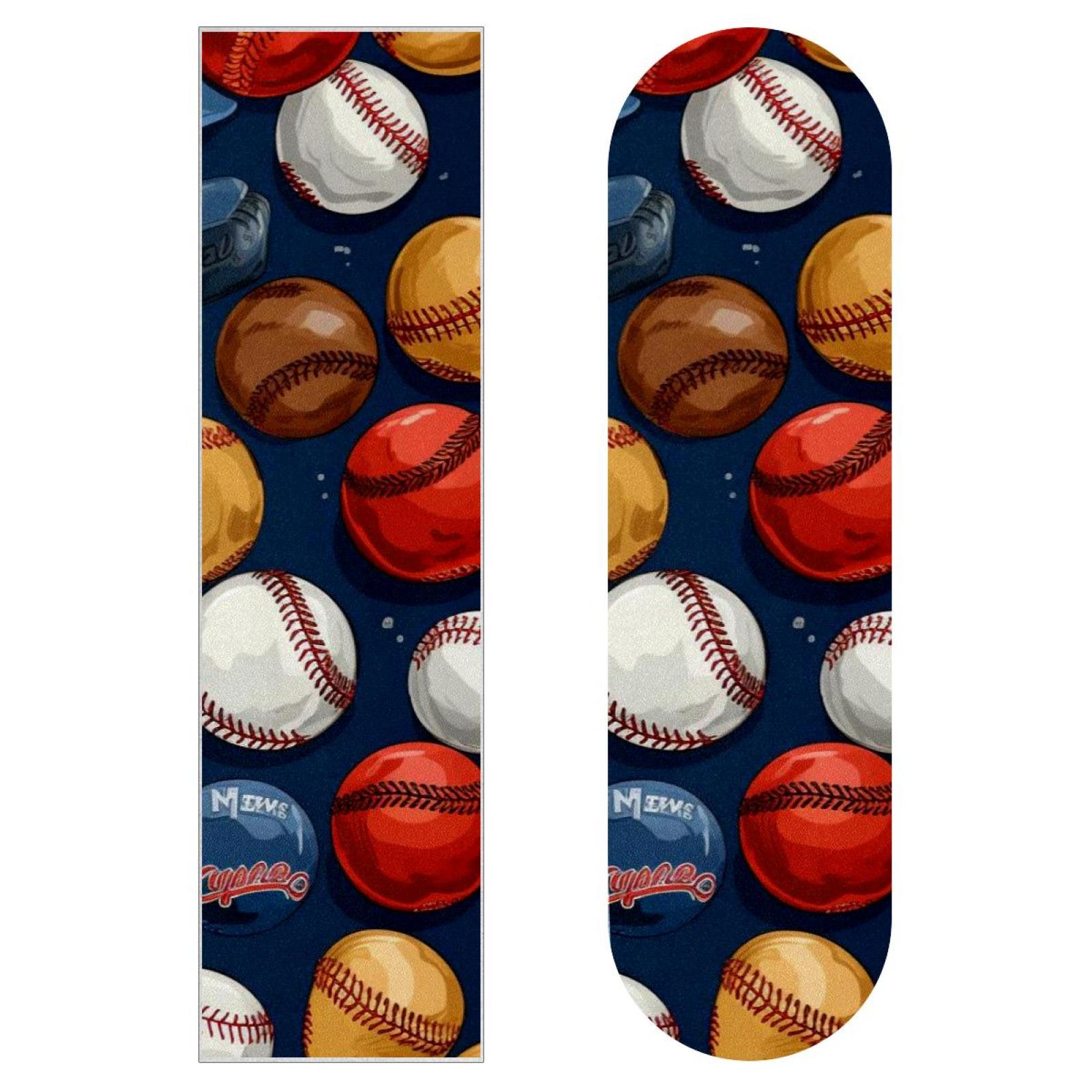 Baseball Skateboard Grip Tape Stickers Pack of Two 8.8x32.6in/22.4x83 ...