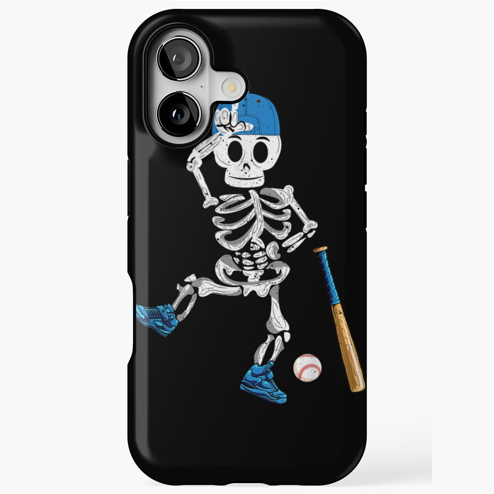 Baseball Skeleton Halloween Vintage Art Phone Case for iPhone 17 ...