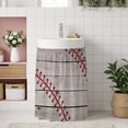 Baseball Small Sink Skirt 10''x11'', Vintage Wooden Shabby Art Bathroom ...