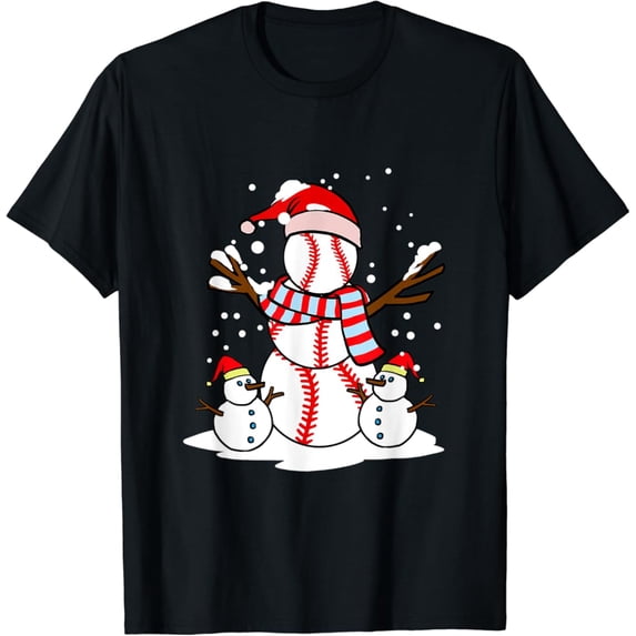 Baseball Snowman Idea - Baseball Lover T-Shirt - Walmart.com
