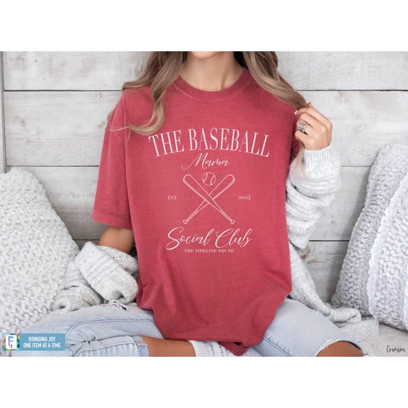 Baseball Social Club Baseball Mama Baseball Mom T-Shirt - Walmart.com