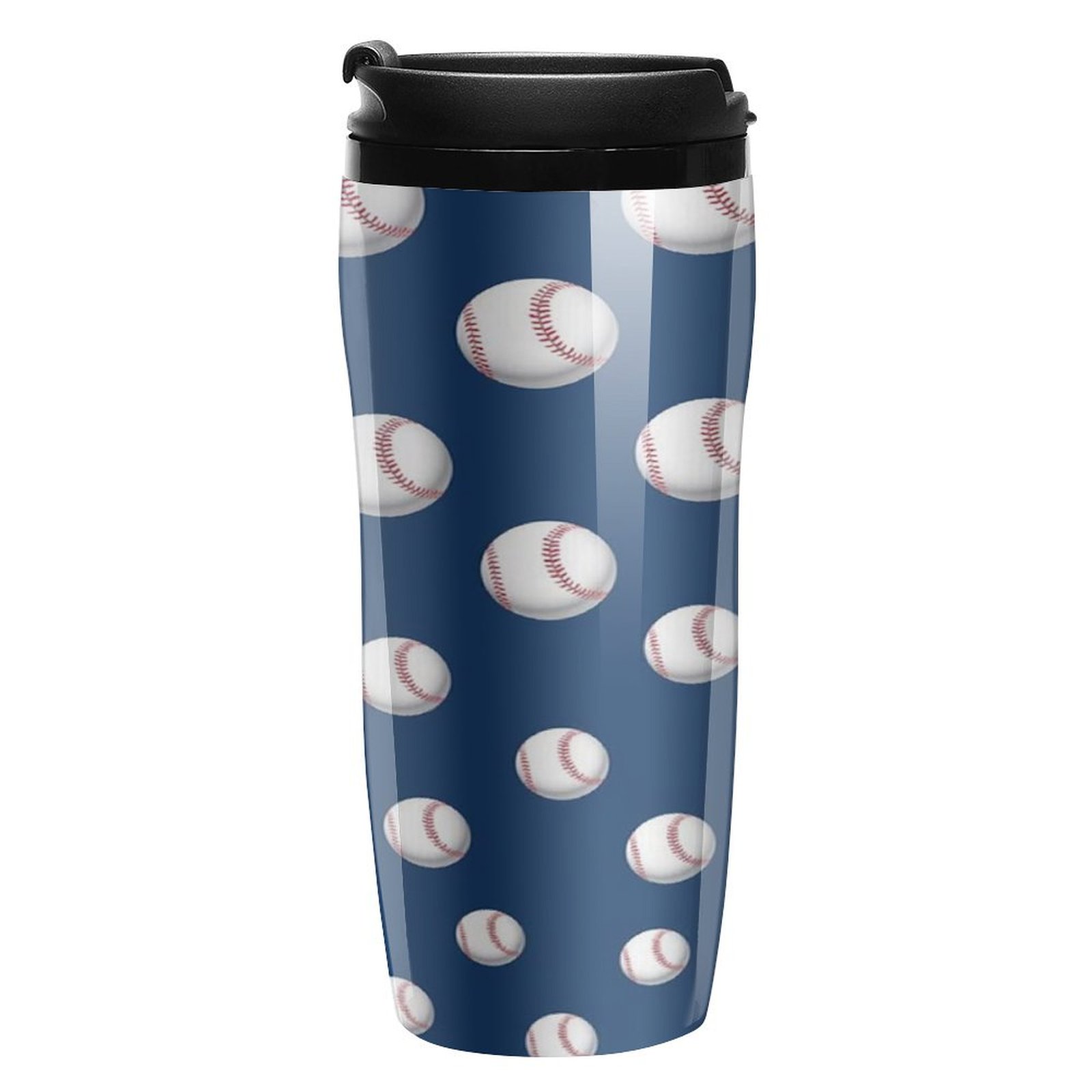 Baseball Softball Ball Double Walled Coffee Cup Plastic Water Bottle ...