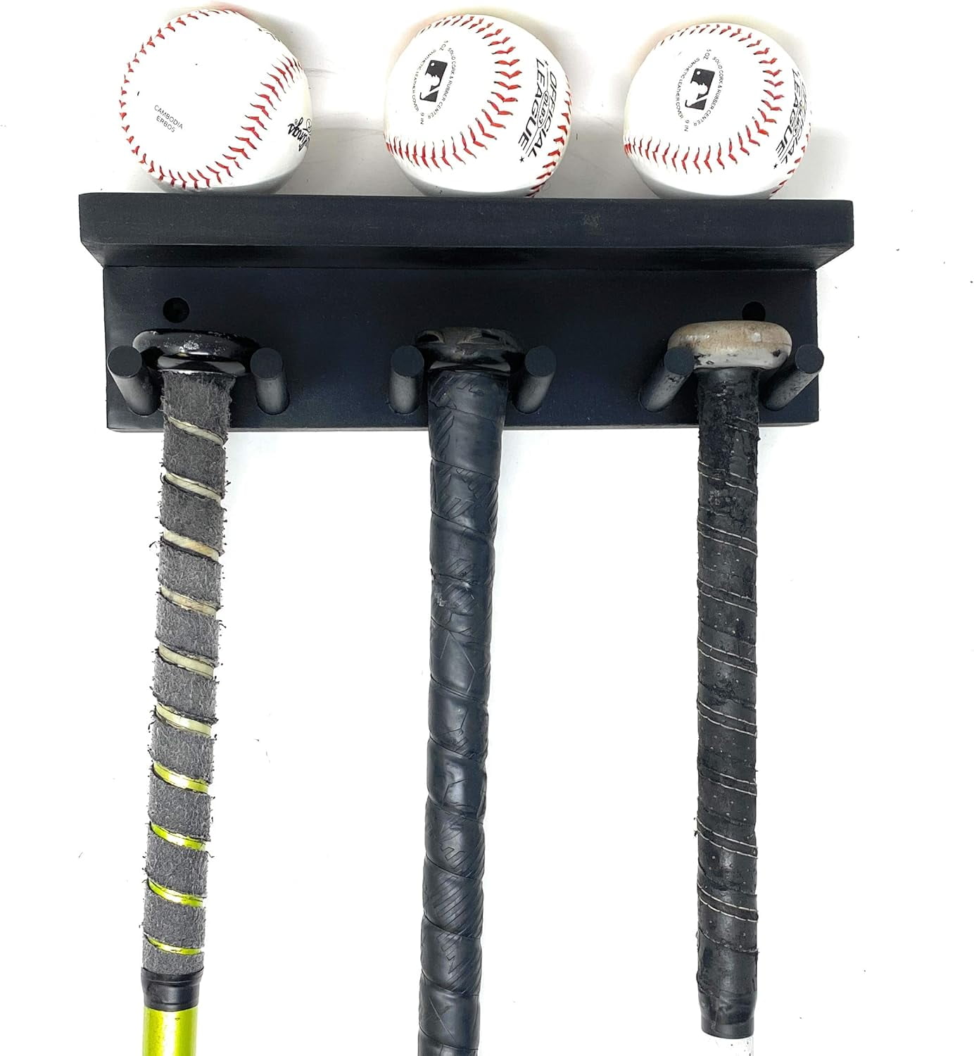 Baseball Softball Bat Rack Display Meant to Hold up to 5 Full Size Bats ...