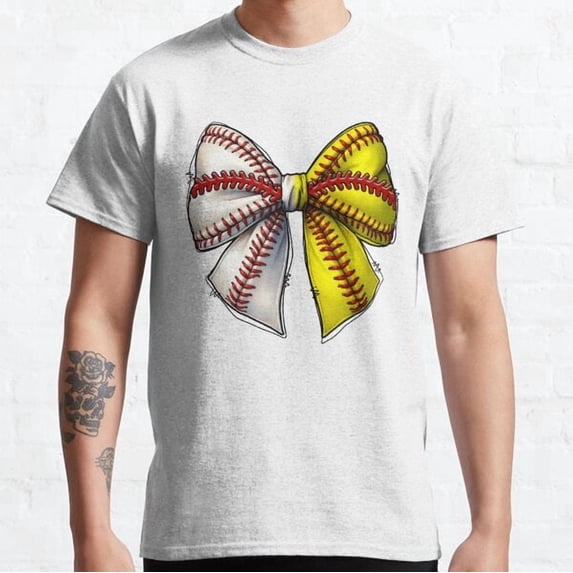 Baseball Softball Coquette Bow, Game Day Baseball Coquette Classic T ...