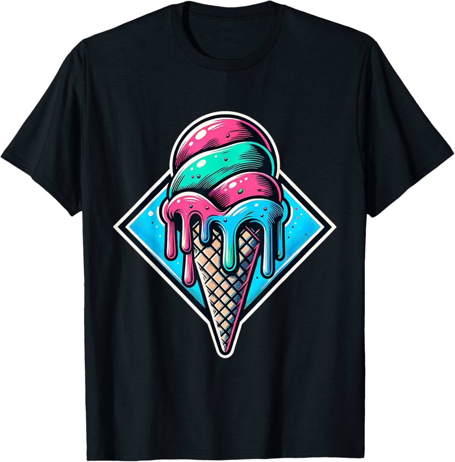 Baseball & Softball Drip Home Plate Slang Ice Cream T-Shirt - Walmart.com