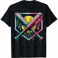 Baseball Softball Drip Ice Cream Cute Softball Player Mom T-Shirt ...