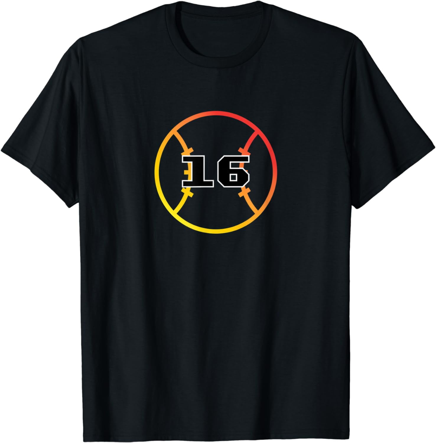Baseball Softball Favorite Lucky Number #16 T-Shirt - Walmart.com