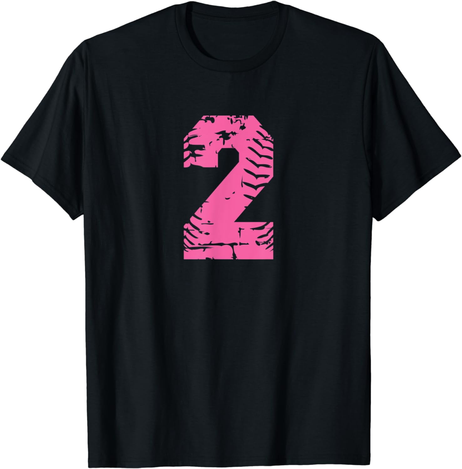 Baseball Softball Jersey Number #2 Pink Birthday Number T-Shirt ...