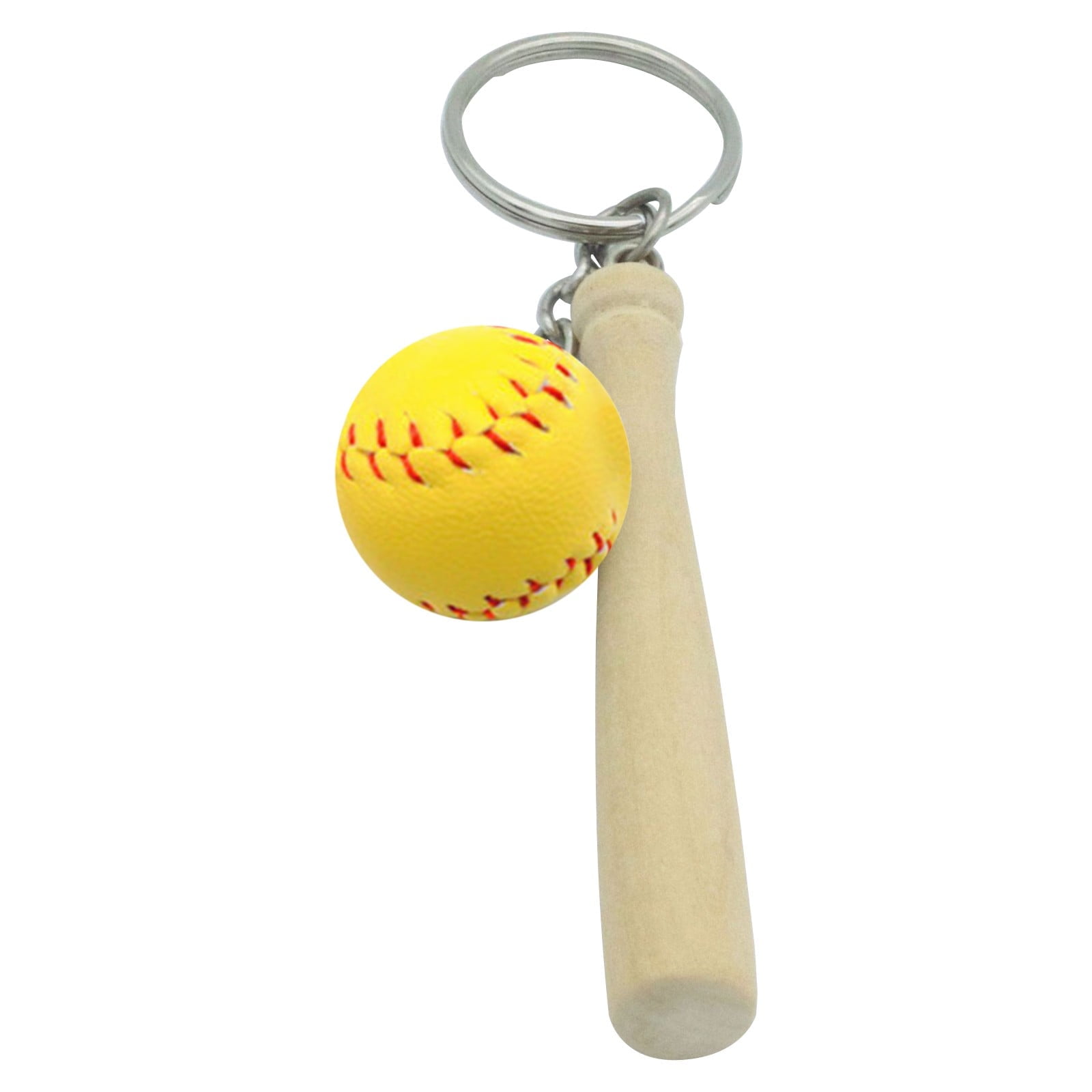 Baseball Softball Keychain Set PU Leather Sport Keyring Accessories ...