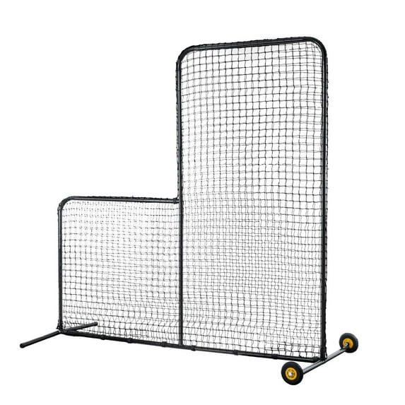 Baseball Softball L Screen - 7x7ft Pitching Cage Net, Portable Batting ...