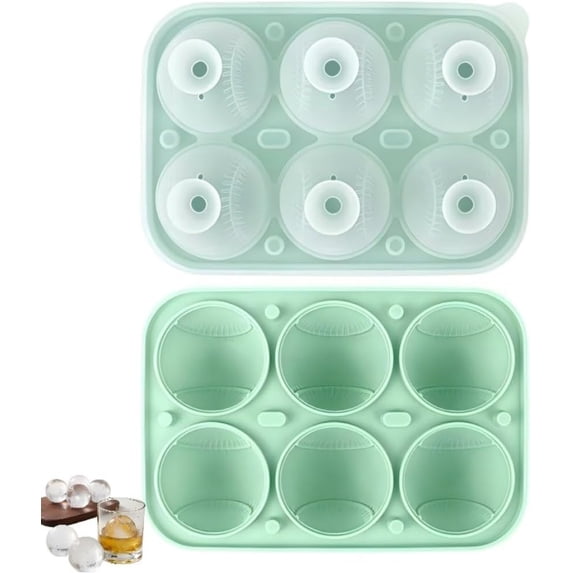 Baseball Sphere Ice Cube Mold,3D Large Baseball Silicone Fun Shapes ...