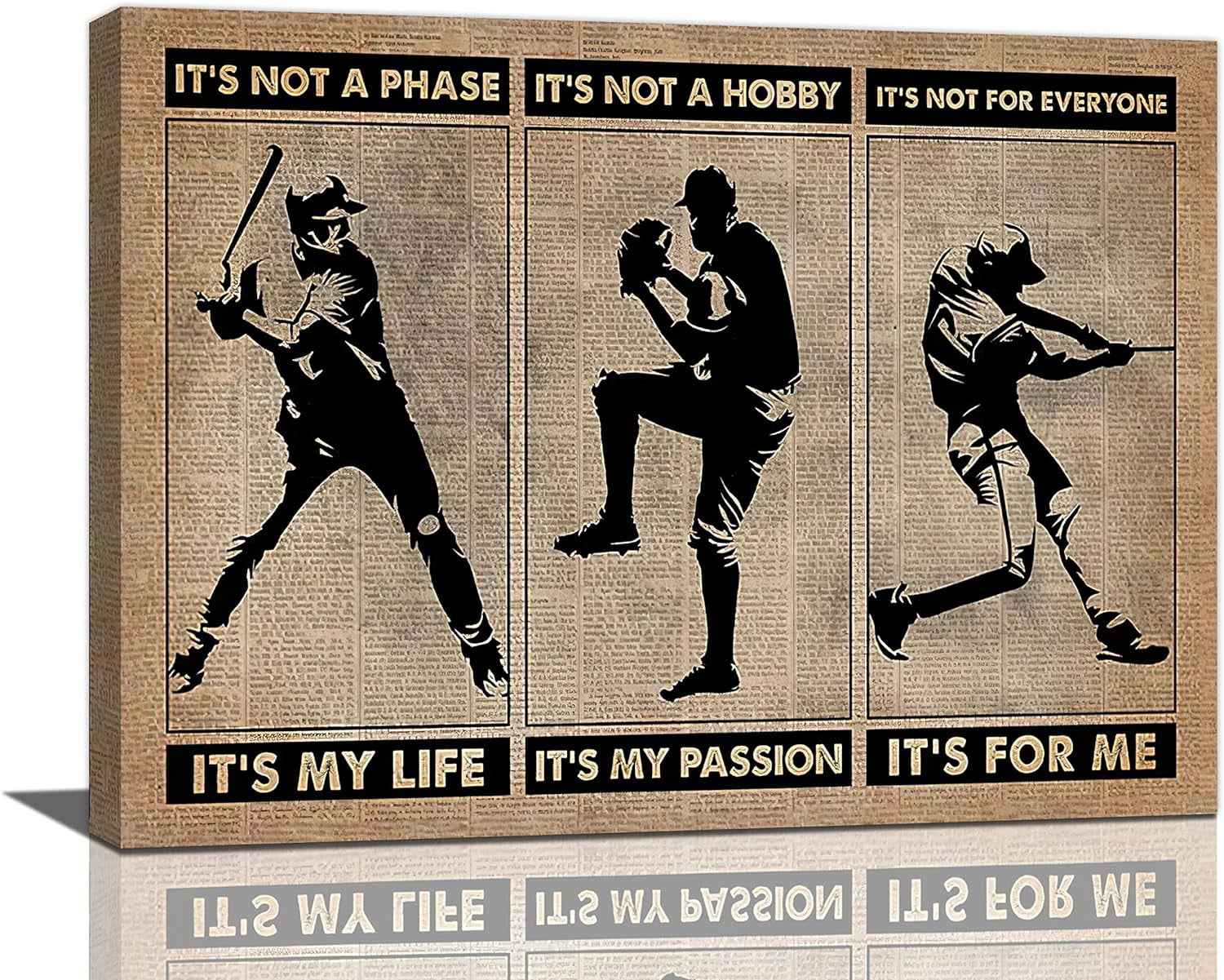 Baseball Sport Inspirational Quotes Decor Wall Art Baseball Player Boy ...