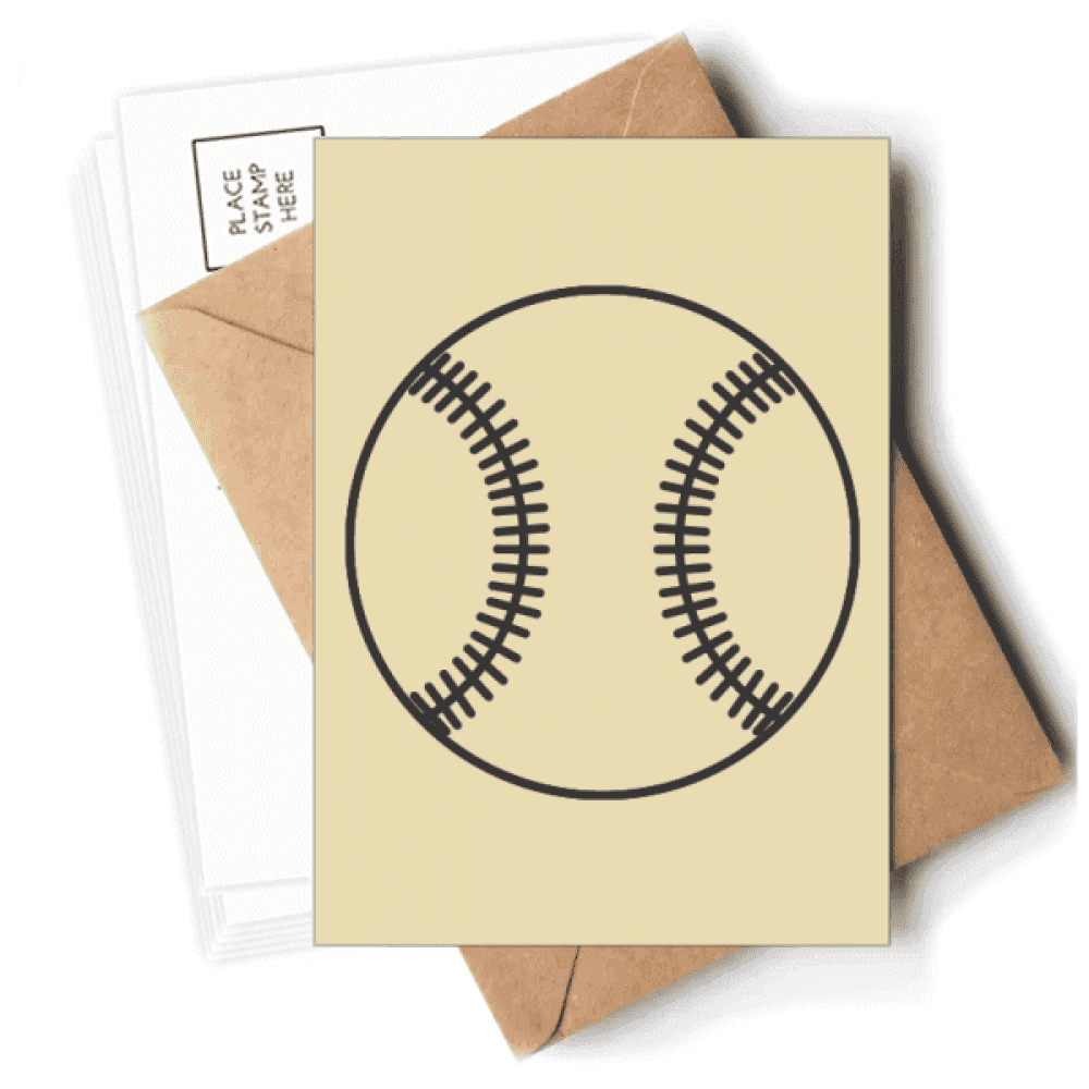 Baseball Sport Line Drawing Pattern Postcards Envelopes Blank Note ...