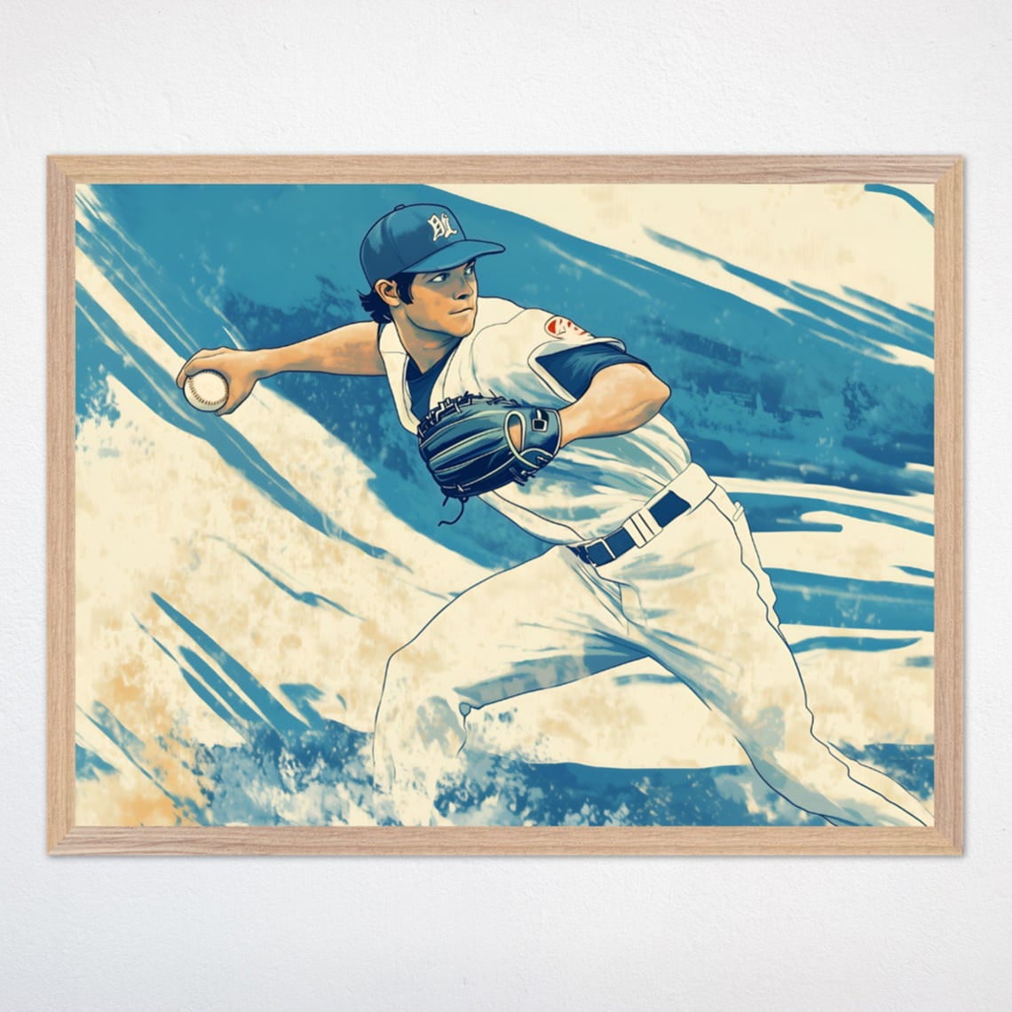 Baseball Sport Wall Art, Boys Room Pitcher Decor, Sports-Themed Kids ...