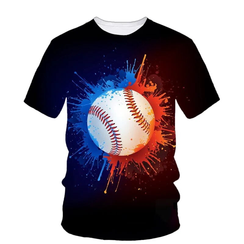 Baseball Sports Fitness Summer Men's T-Shirt Game Training Quick Dry ...