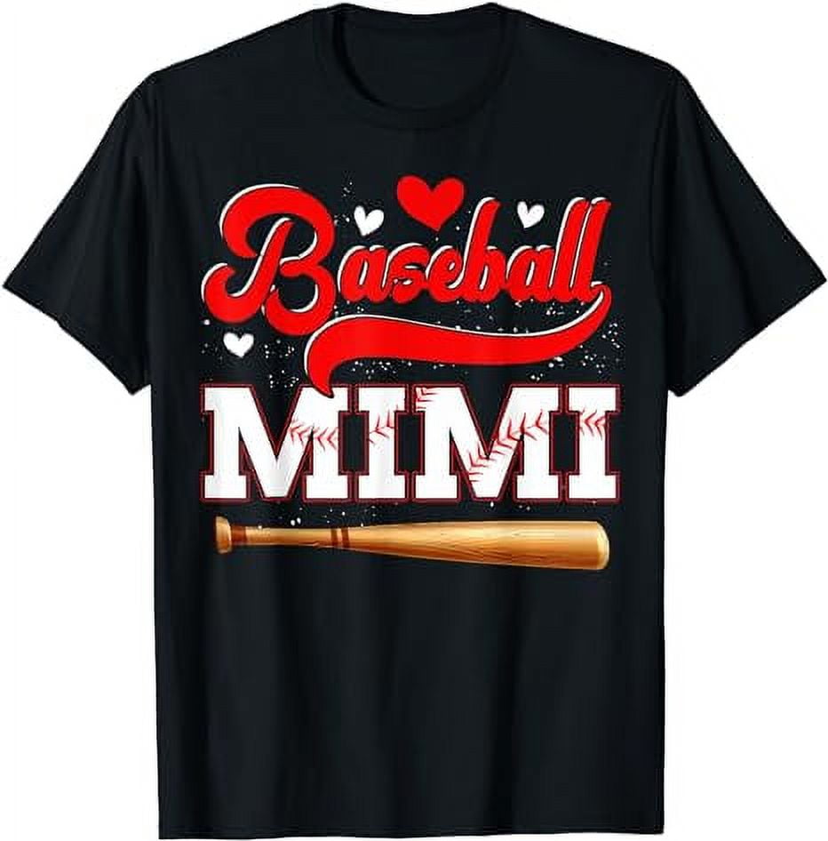 Baseball Sports Love Heart Baseball Mimi T-Shirt - Walmart.com