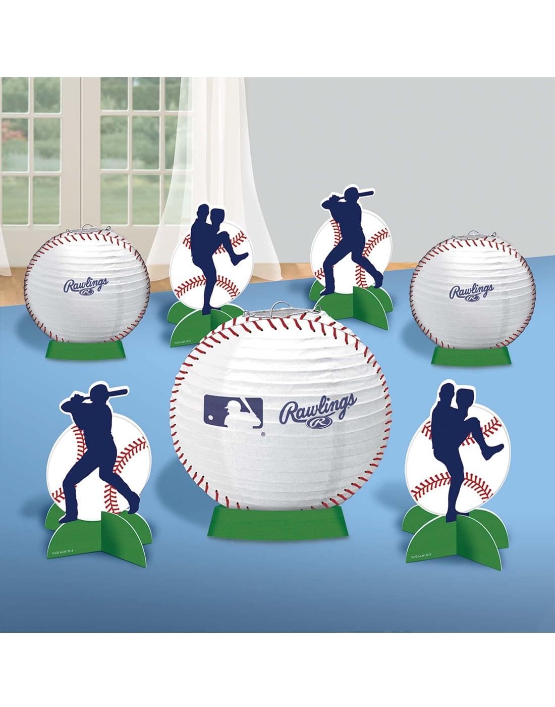 Amscan Baseball Sports Party MLB Game Day Party Home Decor Table ...