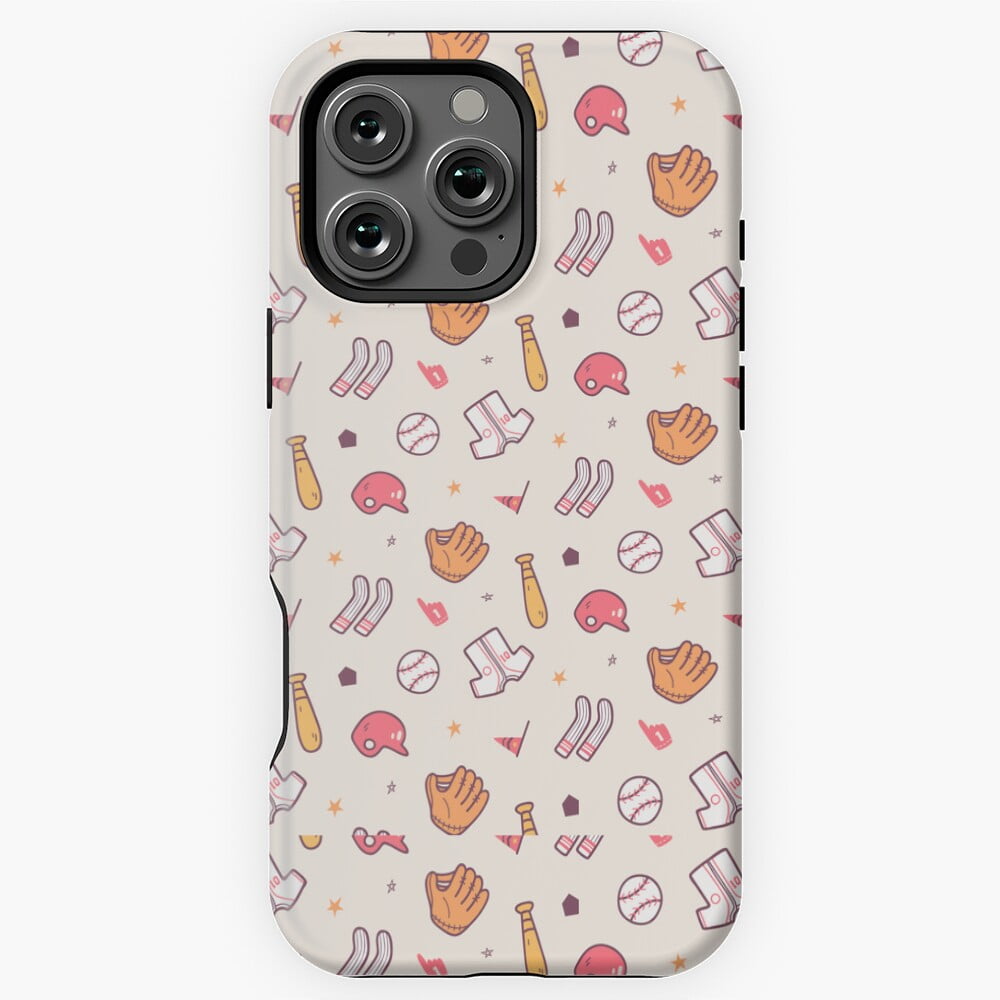 Baseball Sports Pattern Phone Case for iPhone 16 15 14 13 12 11 Pro Max ...