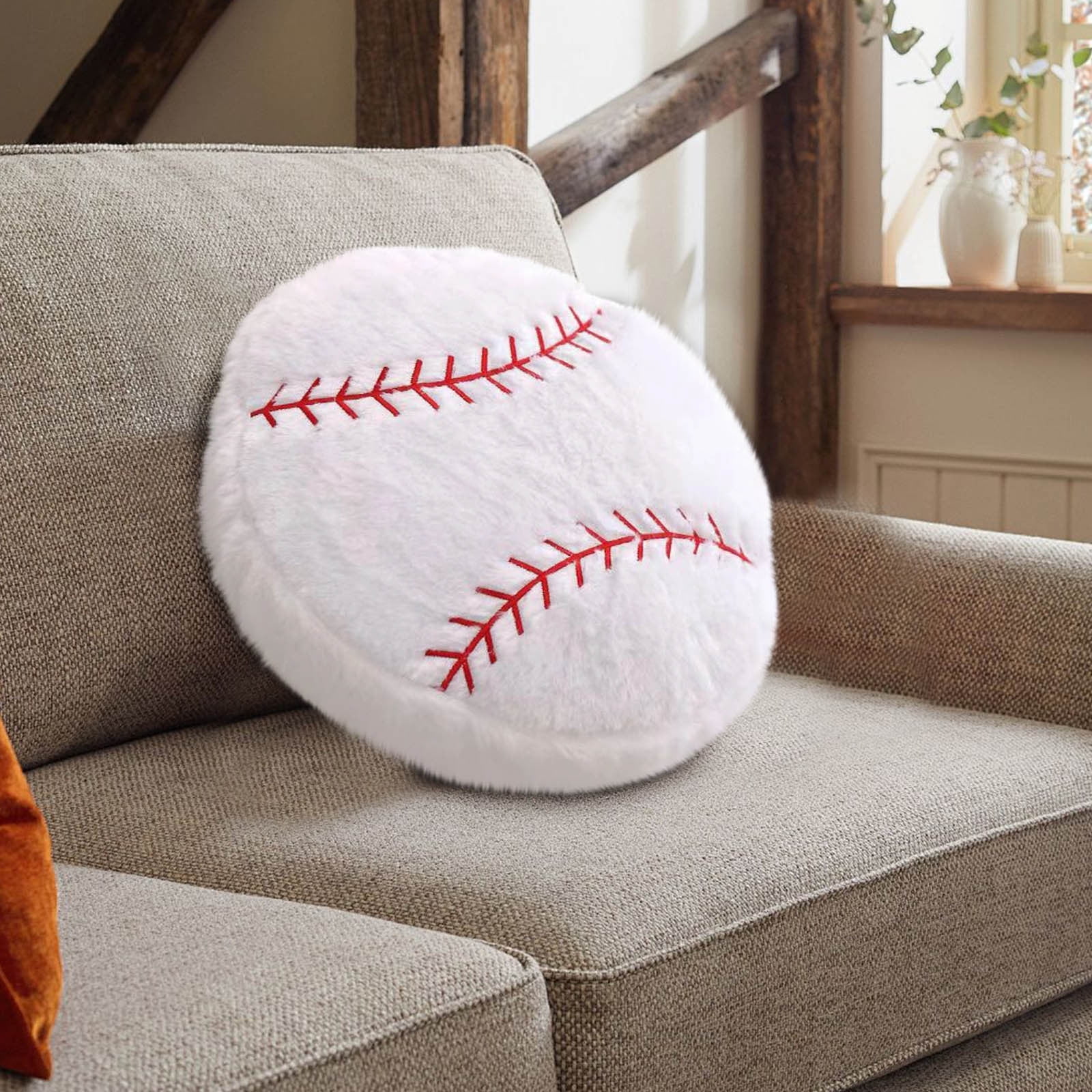 Baseball Sports Pillow Fluffy Soft Throw Pillow Toy,13.8" Cute Sports ...
