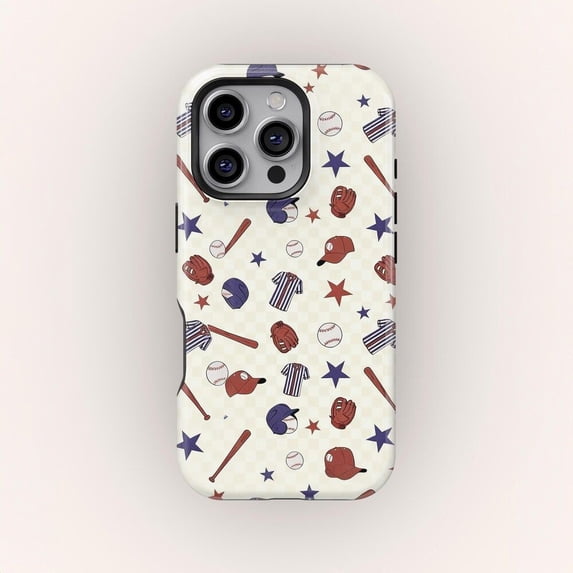 Baseball Sports Print Pattern Protective Phone Case with iPhone 17 to ...