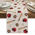 Baseball Sports Table Runner Modern Classic American Balls Striped ...