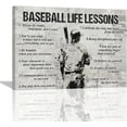 Baseball Sports Wall Art Baseball Life Lessons Wall Decor Baseball Sign ...