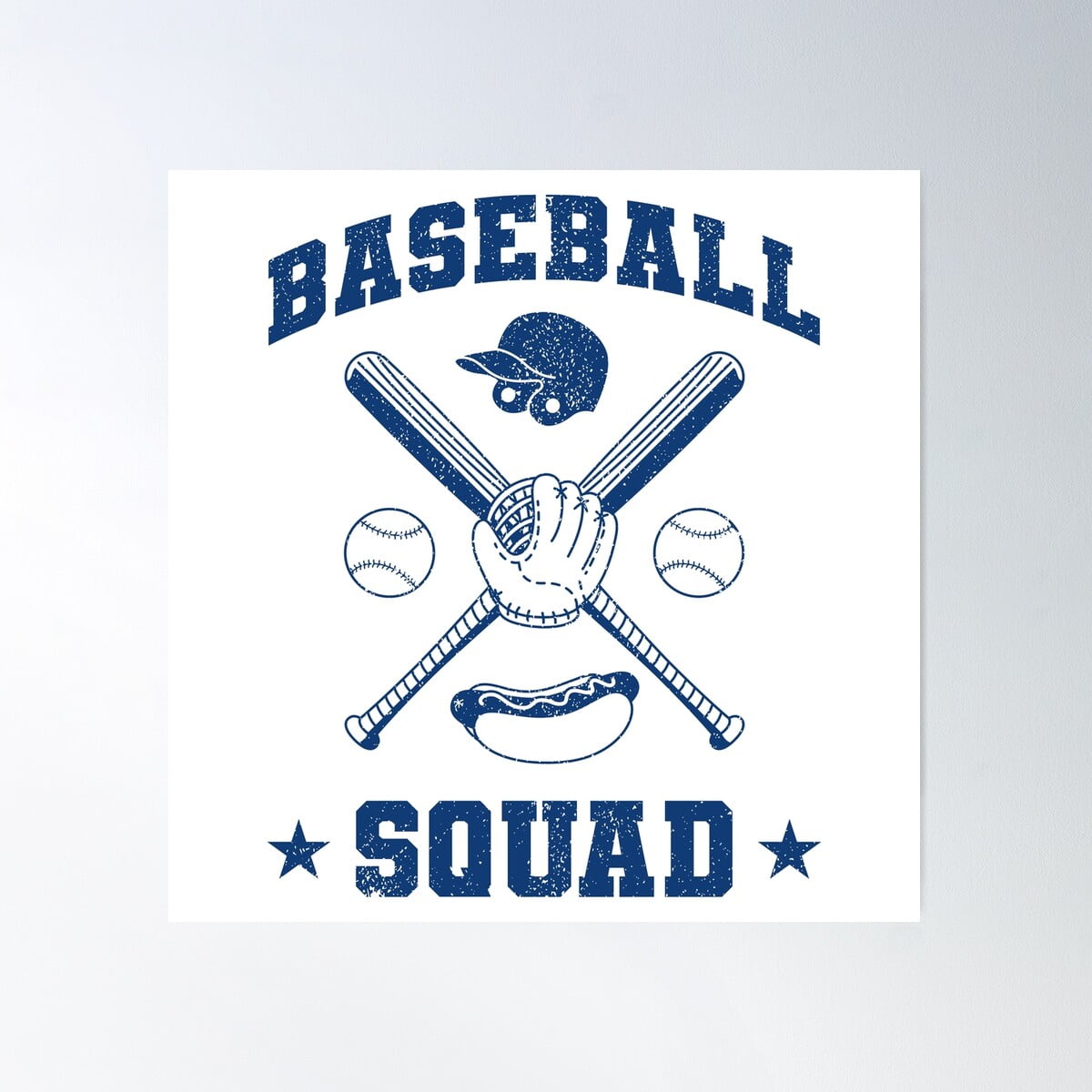 Baseball Squad Poster Wall Art Bedroom Wall Art Home Decor Office Wall ...
